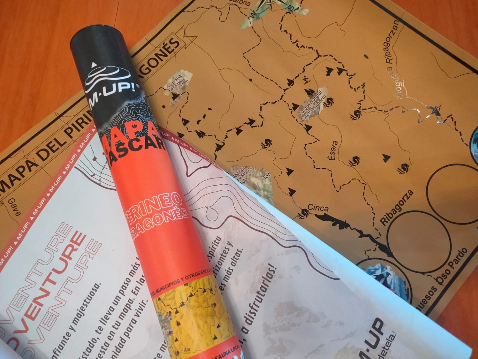 Mapa de rascar Pirineo Aragonés - M-Up Mapas de tela